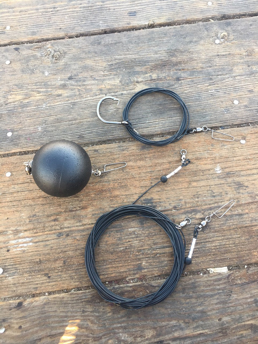 LBSF Shark Fishing Float Rig Kit (Kayak Deployed) - 60' 600lb Mono and – Shark Fishing Worldwide