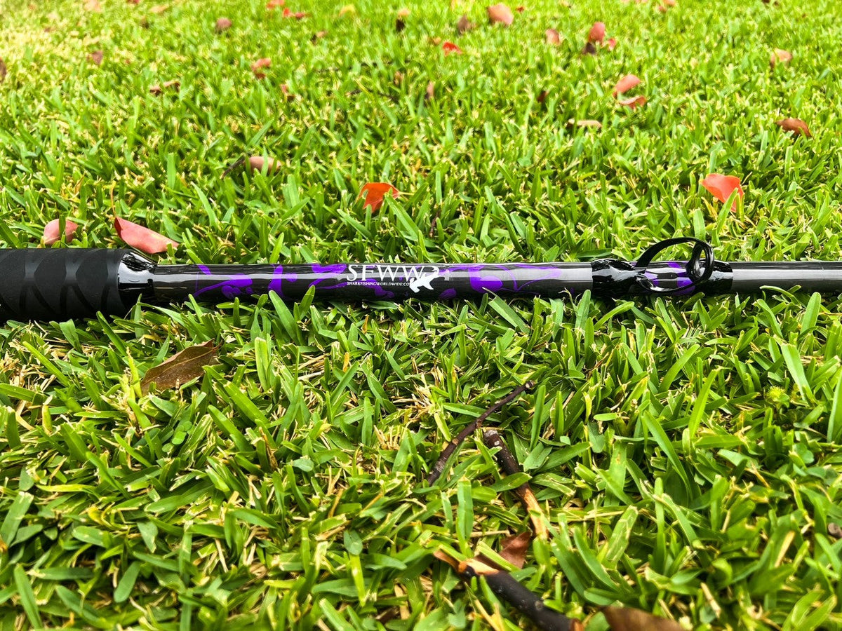Custom Marbled Land Based Shark Fishing (LBSF) Rods by Shark Fishing W ...