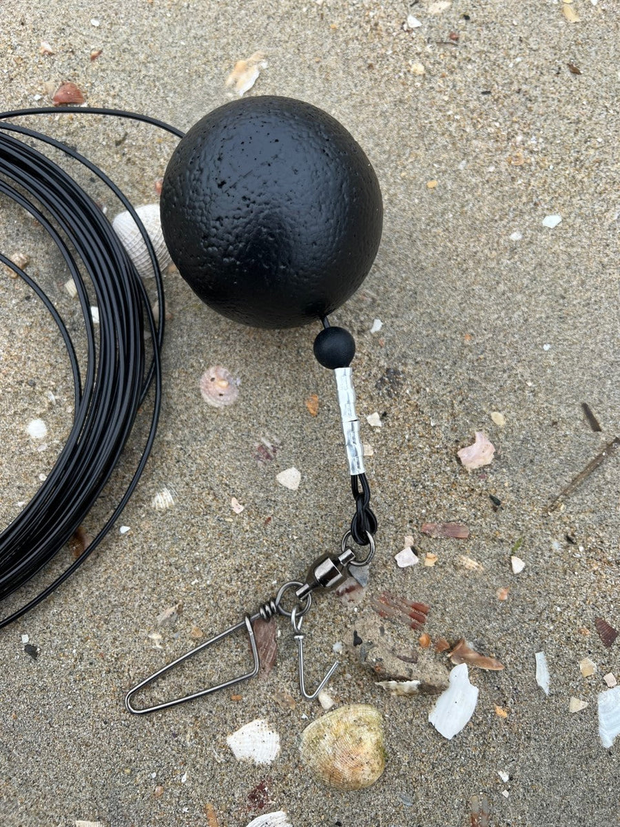 Drone Shark Fishing LBSF Float Rig - 40' 600lb Mono and 3' 800lb Cable ...